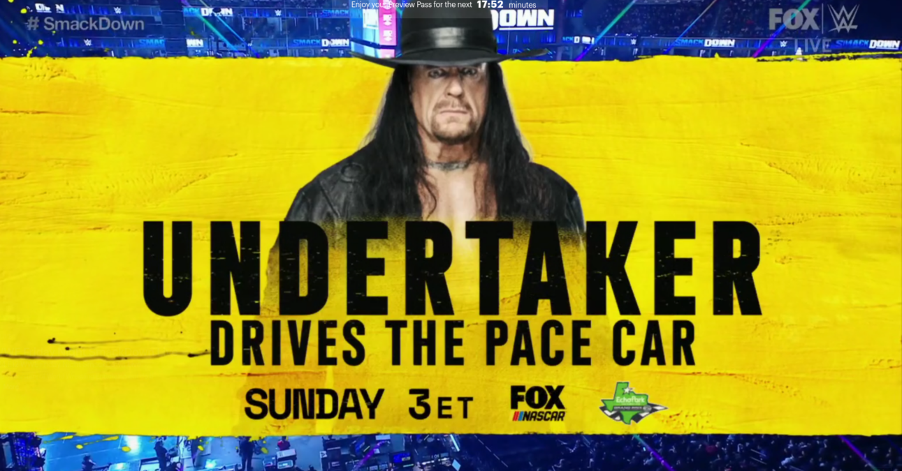 Undertaker To Drive Pace Car At Nascar Race In Austin, Texas - WrestleTalk