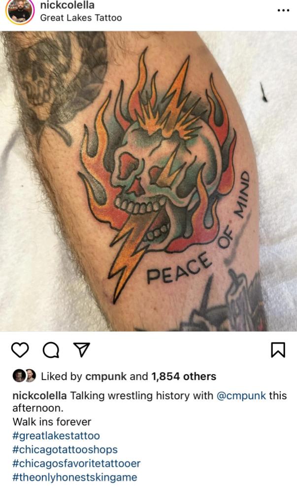 CM Punk New Tattoo Revealed Following WWE Return - WrestleTalk
