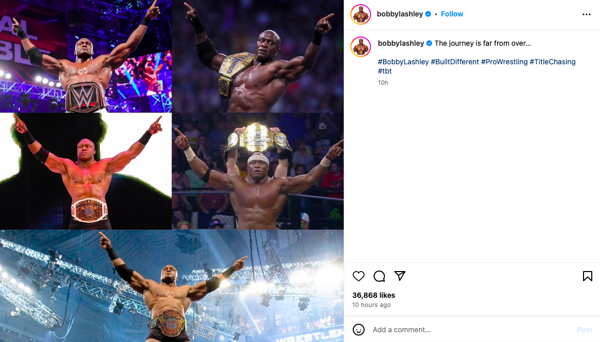 Bobby Lashley Posts Future Update Following AEW Talks - WrestleTalk