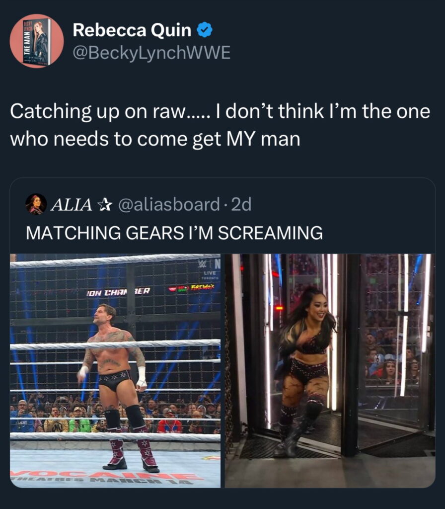 Becky Lynch Deletes Response To CM Punk Callout On WWE Raw - WrestleTalk
