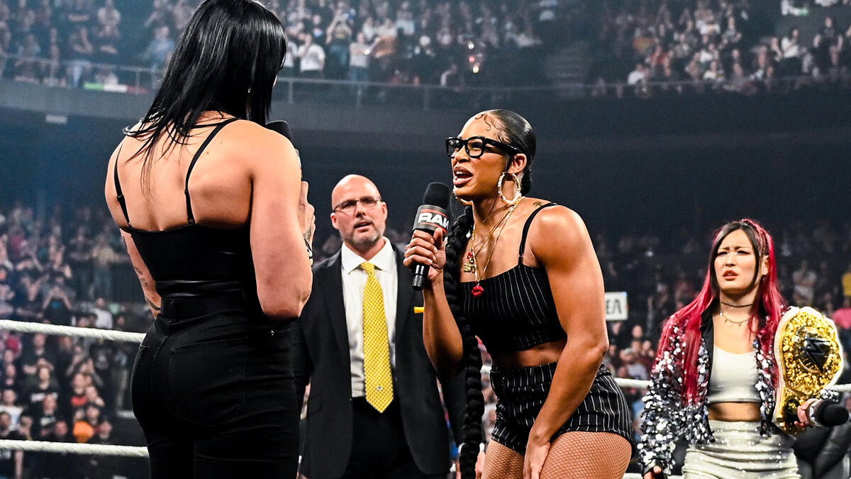 Bianca Belair Reacts To Rhea Ripley WWE Raw Contract Signing - WrestleTalk